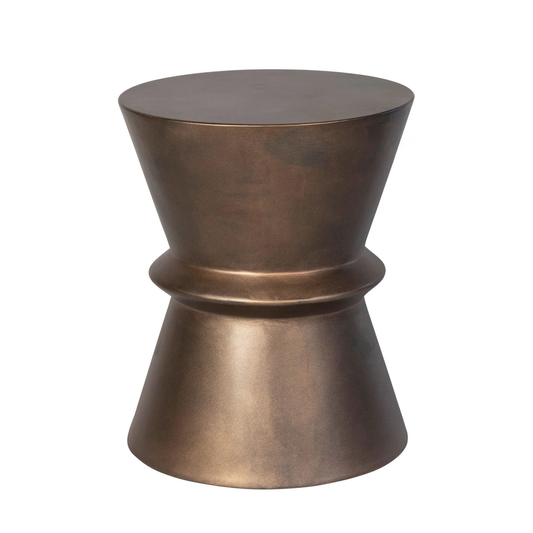 CONCRETE HOURGLASS SIDE TABLE - BRONZE - Rustikal